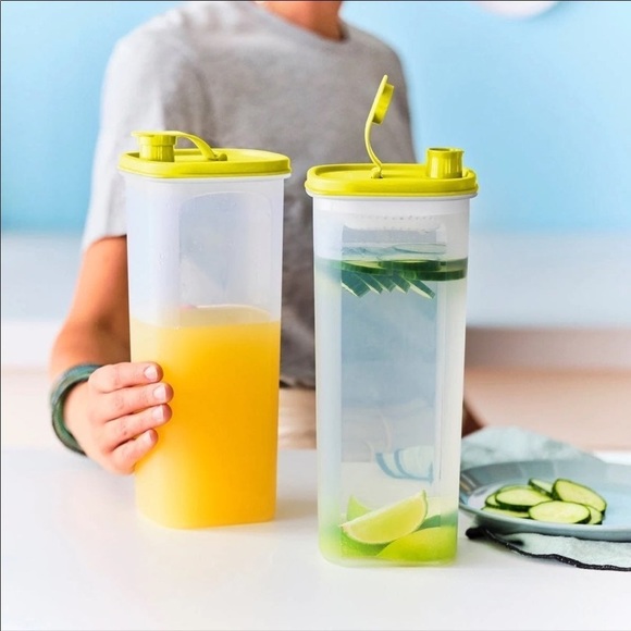 Tupperware | Kitchen | Tupperware Slim Line Pitcher With Strainer Set ...
